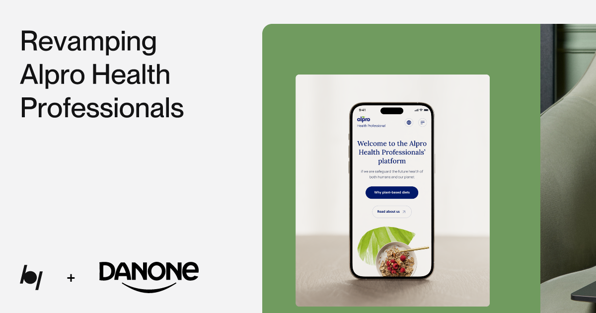 Revamping Alpro Health Professionals - Bejamas