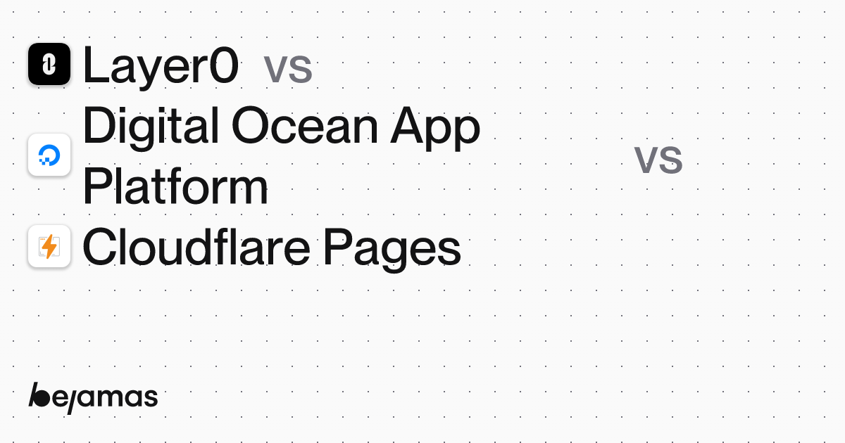 Cloudflare Pages vs Digital Ocean App Platform vs Layer0