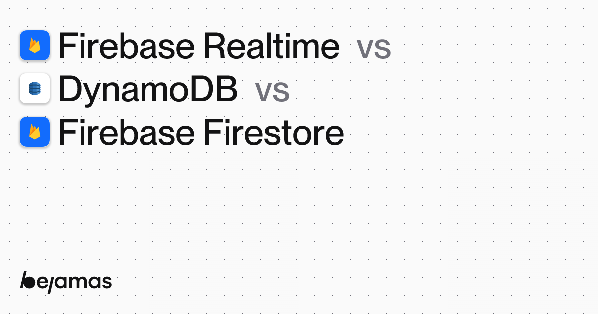 DynamoDB vs Firebase Firestore vs Firebase Realtime